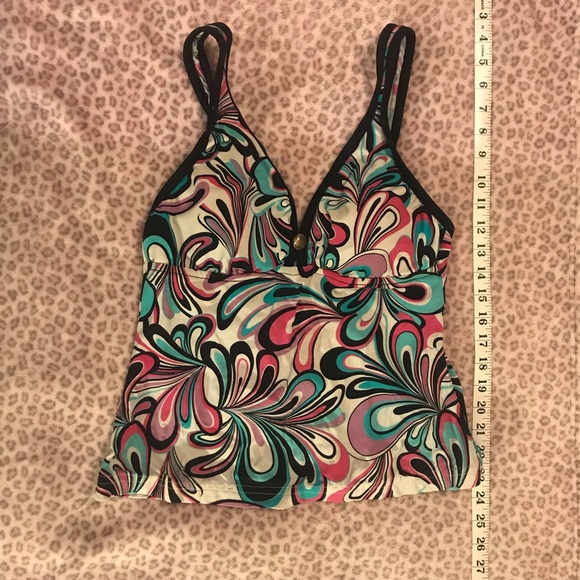 VM | Swim | Vm Tankini In Pastel Swirl Pattern Swimsuit Top 26 Bust ...
